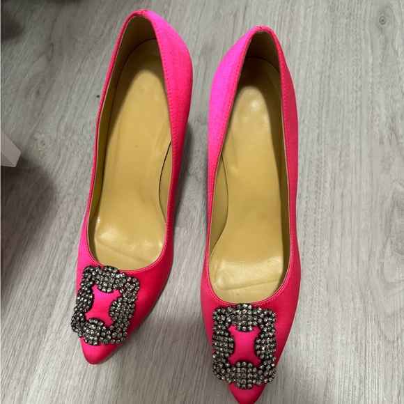 Shoes | Hot Pink Satin Shoes | Poshmark